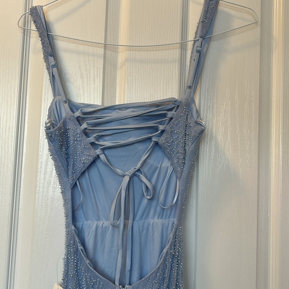 Windsor | Dresses | Windsor Light Blue Beaded Prom Dress | Poshmark